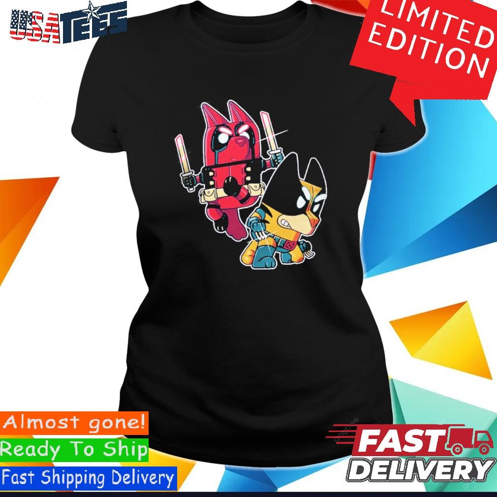 Official Friends Bluey Deadpool And Wolverine Shirt, hoodie, sweater ...
