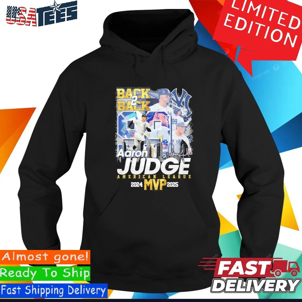 Aaron Judge Back 2 Back AL MVP signature Shirt, hoodie, sweater and ...