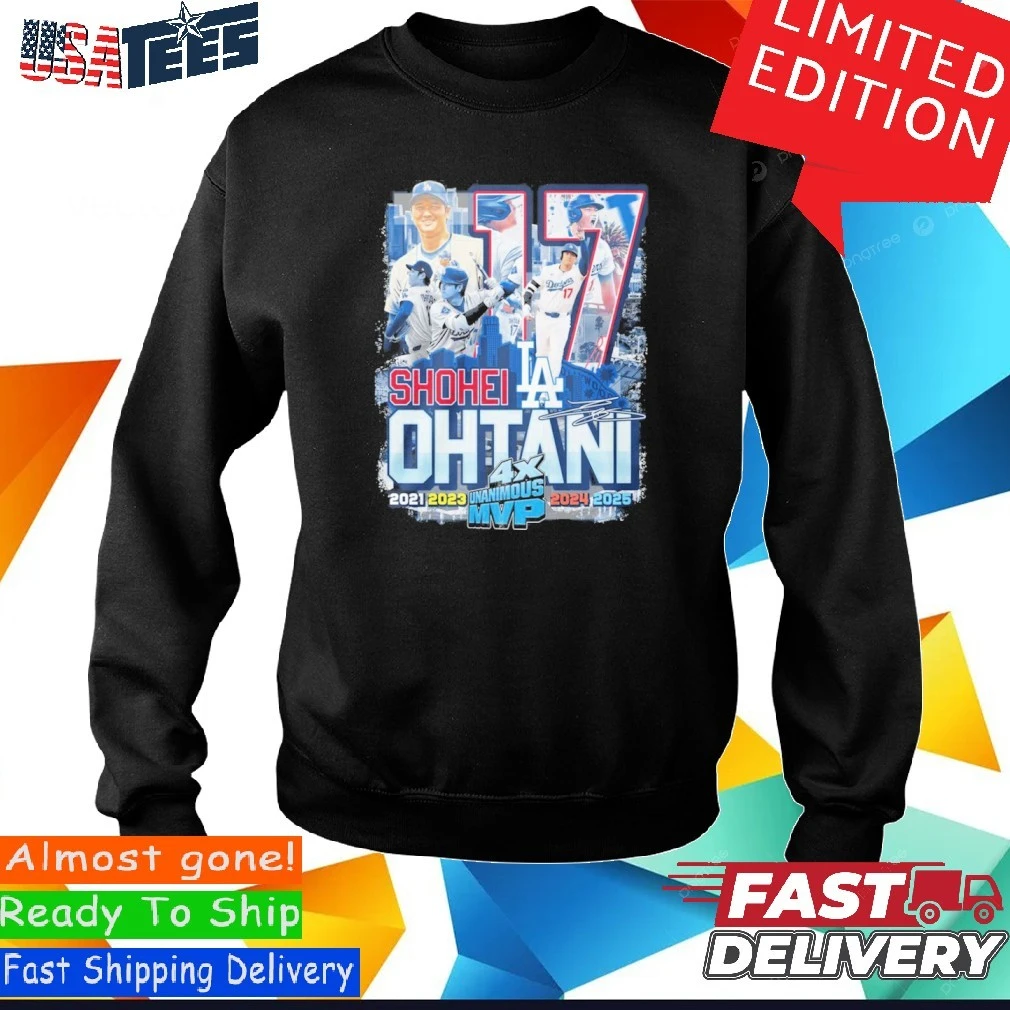 Shohei Ohtani 4X MVP signature Shirt, hoodie, sweater and long sleeve